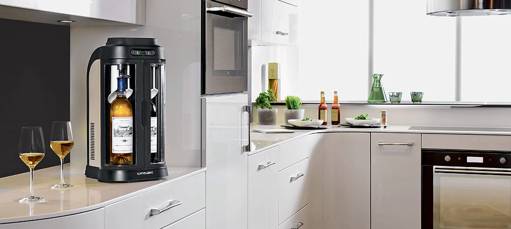 Appliance for storing open bottles and bringing wine to the correct ...